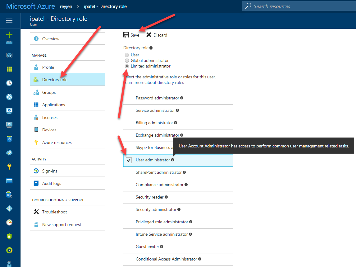 Role in Azure Active Directory to Grant Access to Create and Remove ...
