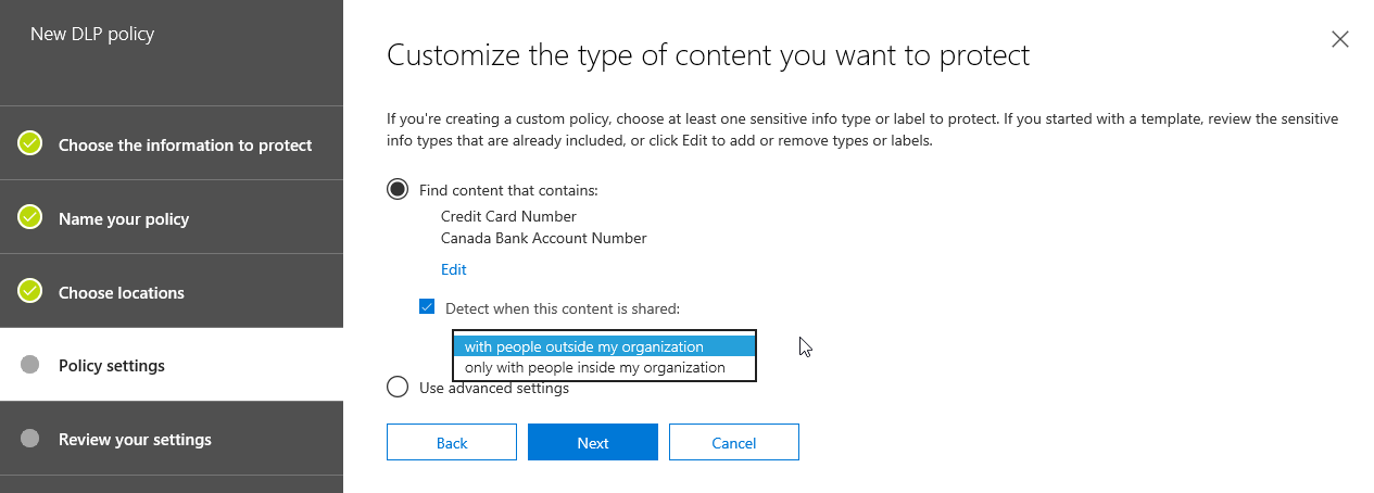 Configure Office 365 Data Loss Prevention (DLP) for SharePoint Online ...